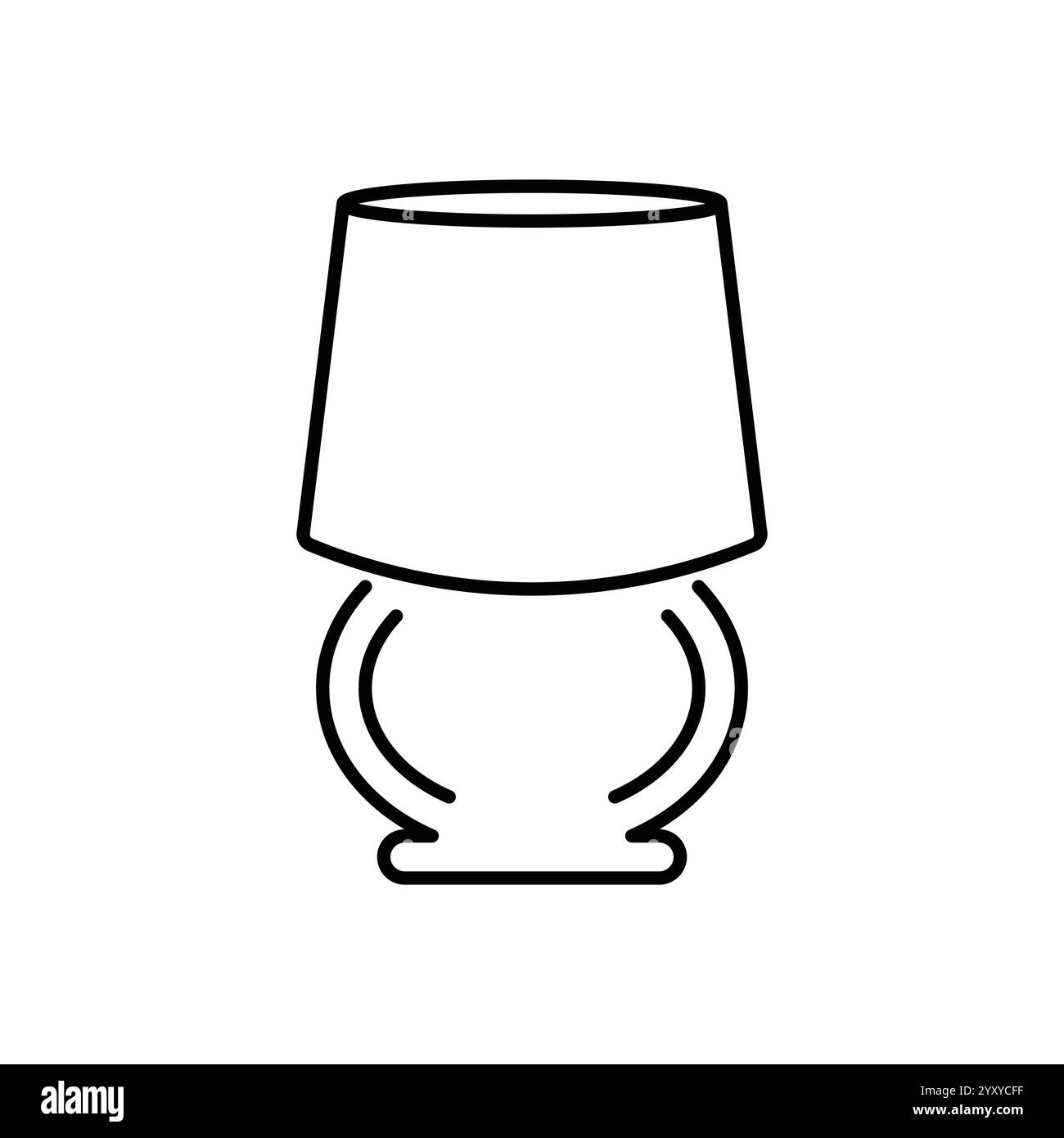 Table lamp line vector design template and illustration Stock Vector ...