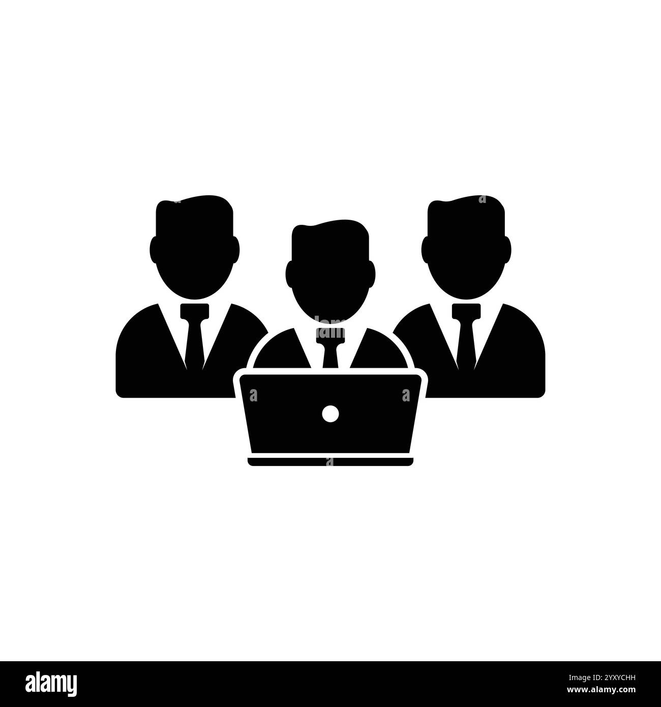 Blue sign employee symbol icon Black and White Stock Photos & Images ...