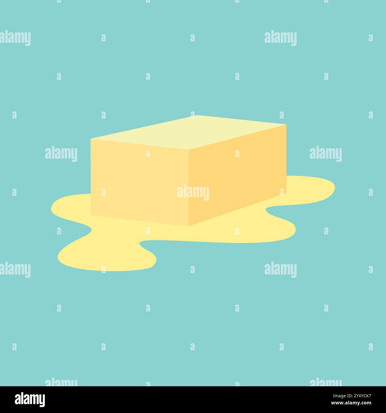 Melting butter illustration hand drawn isolated vector Stock Vector ...