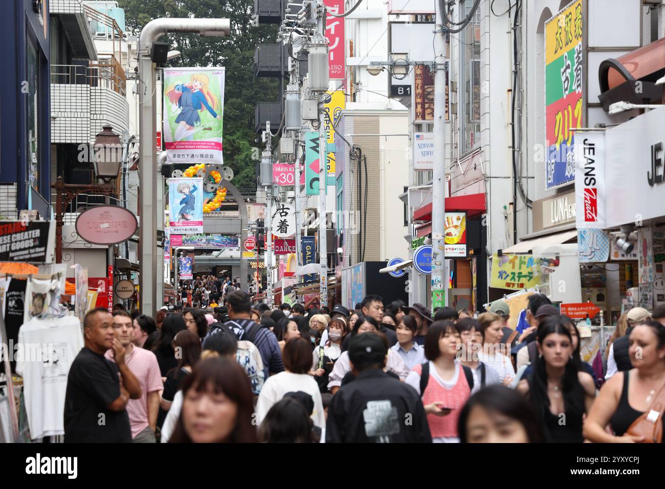 Crowded Takeshita Street in Tokyo, Shibuya, Japan, Asia Stock Photo - Alamy