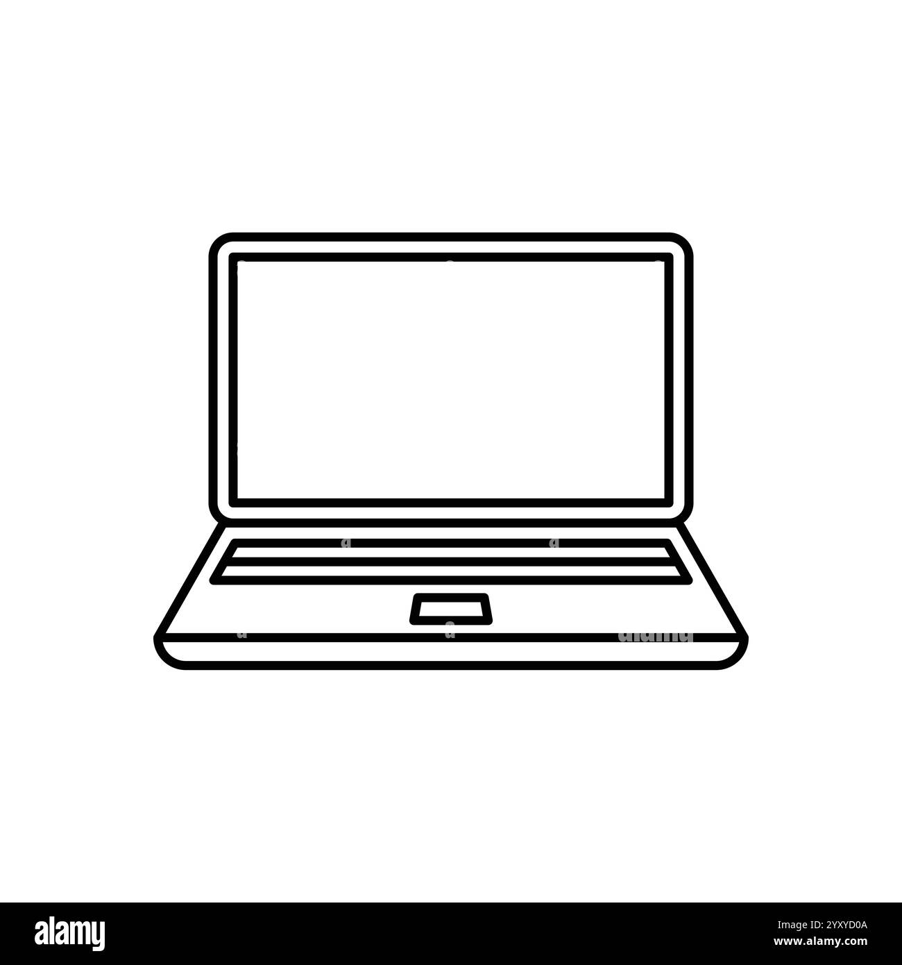 White line laptop cursor icon hi-res stock photography and images - Alamy