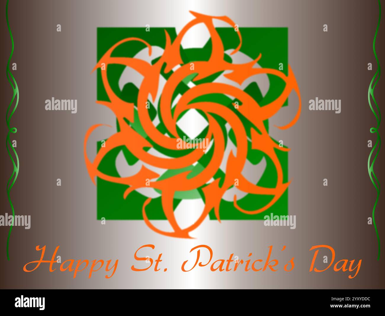 Colorful design with the words Happy St. Patrick Day. The design is a ...