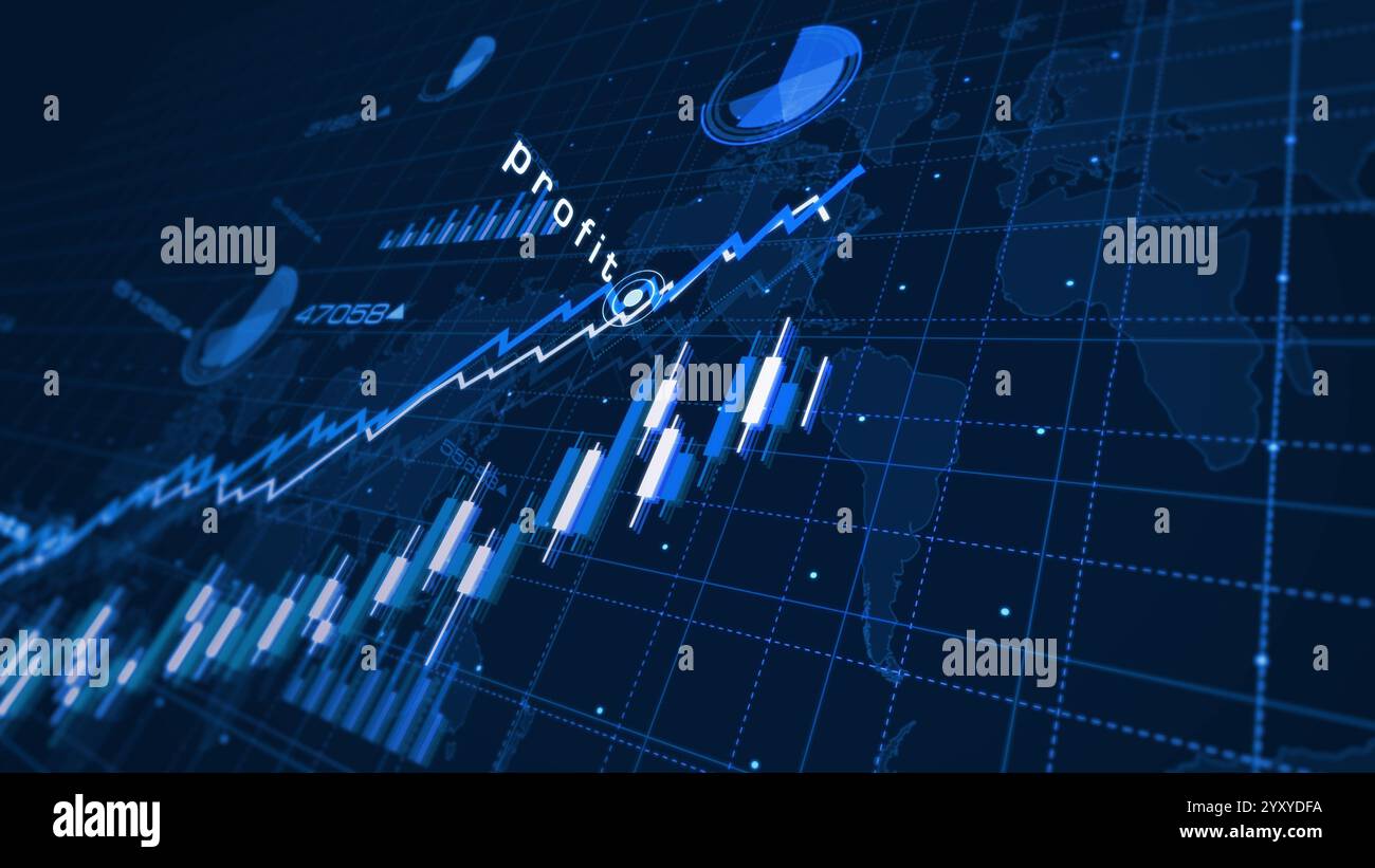 Business profit income and capital charts and graphs diagram concept 3d ...