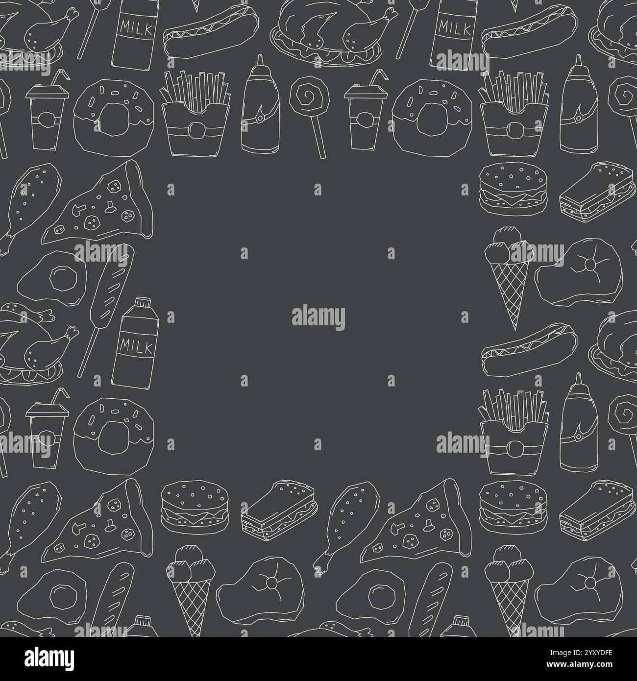 Doodle food drink style Stock Vector Images - Alamy