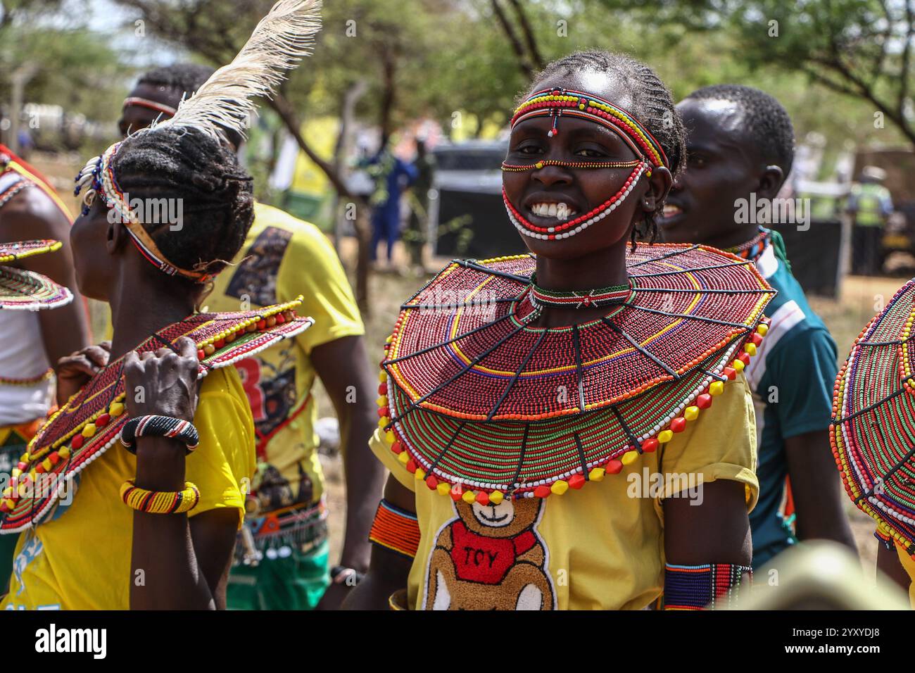 Pokot women wearing cultural ornaments are seen during this year’s ...