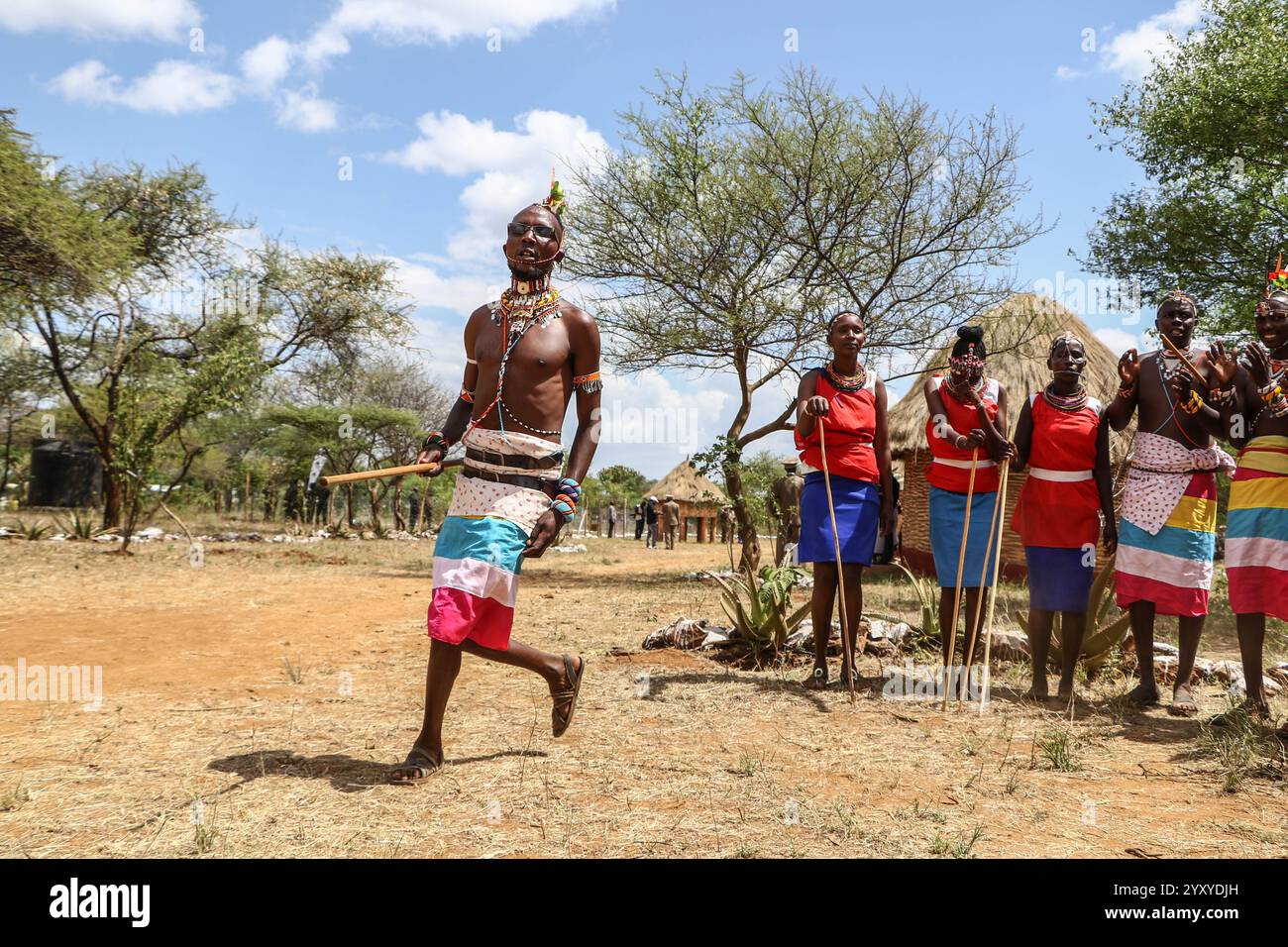 Ilchamus traditional dancers wearing their cultural attire perform ...