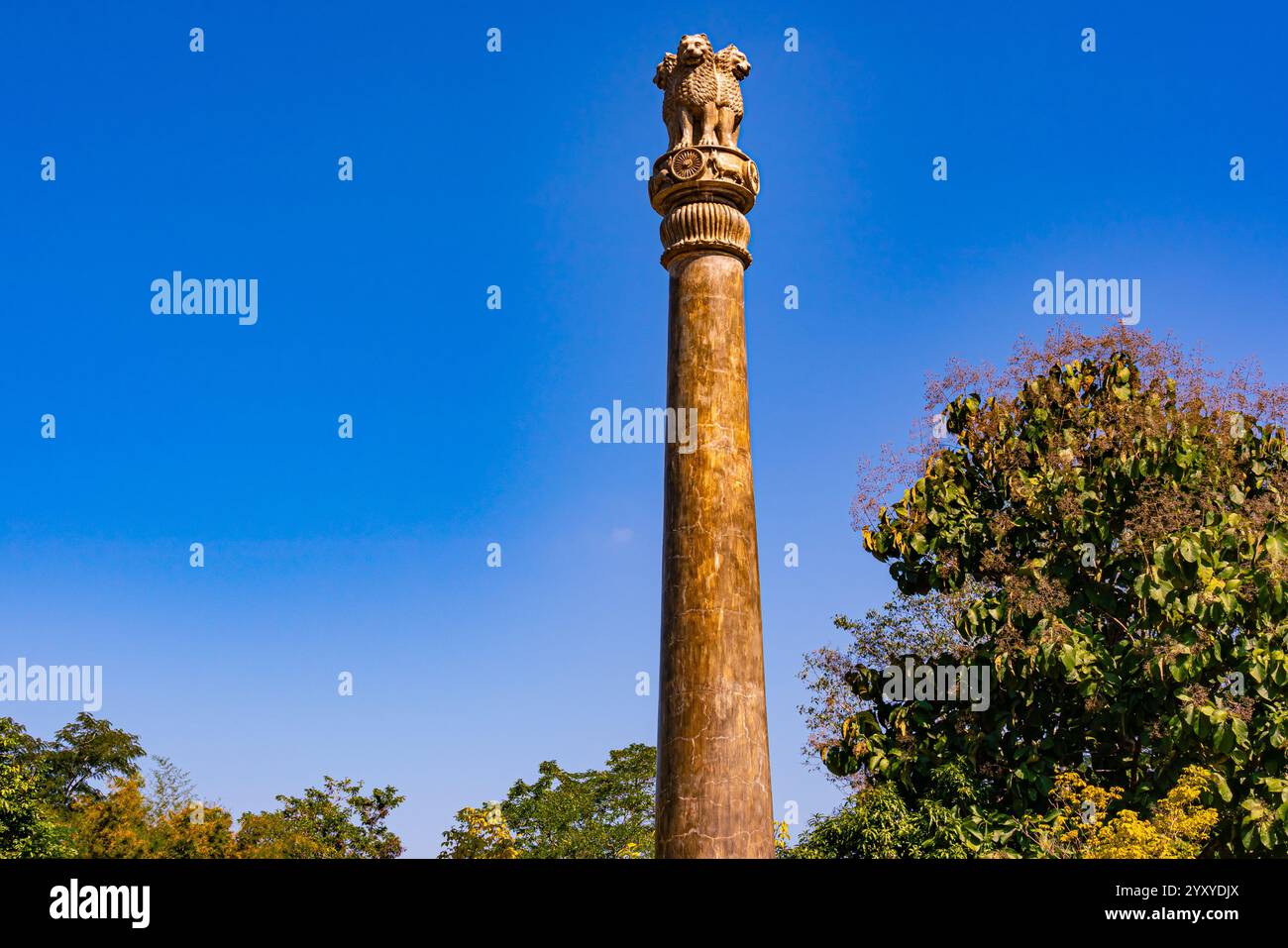 Ashoka pilla at Wat Chong Kham in Ngao District, Lampang Province ...