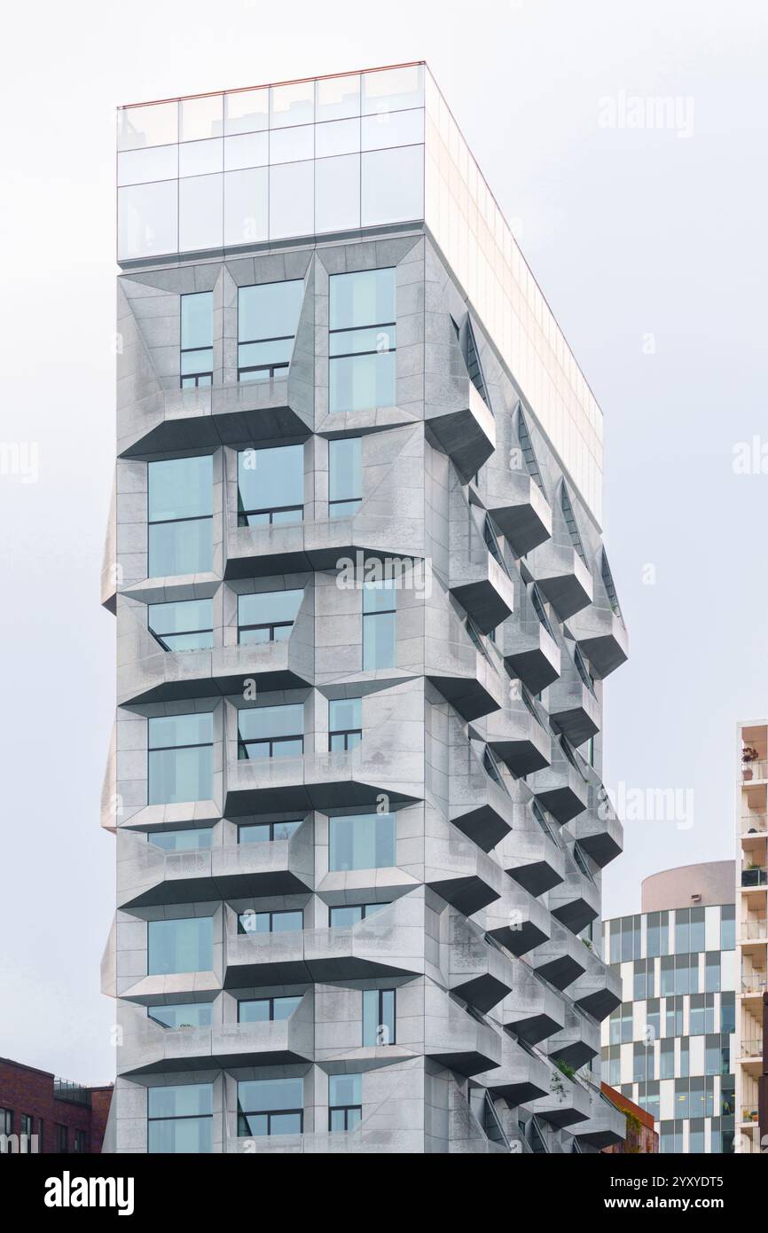 Copenhagen, Denmark - The Silo housing by Cobe Architects Stock Photo ...