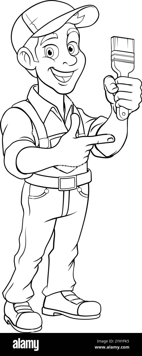 Line painter Black and White Stock Photos & Images - Alamy