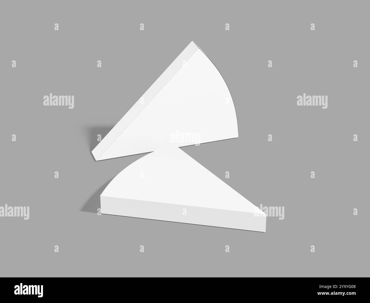White Blank Triangle Box Packaging Mockup 3D Rendering Stock Photo - Alamy