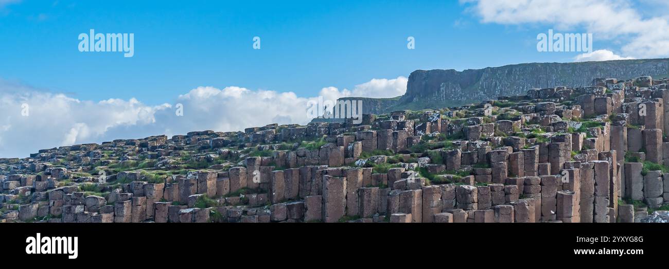 Giants Causeway, an area of hexagonal basalt stones, created by ancient ...