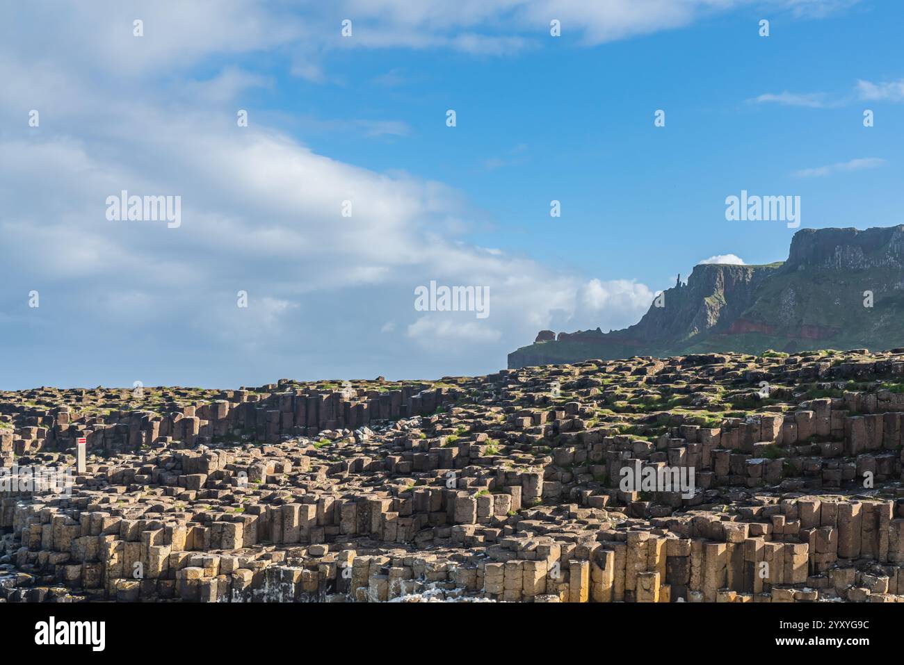 Giants Causeway, an area of hexagonal basalt stones, created by ancient ...