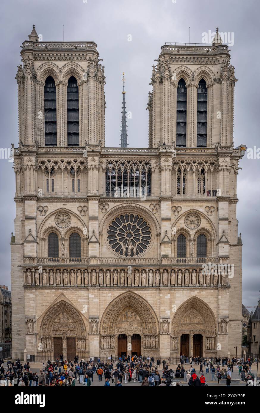 Paris, France - 12 16 2024: Notre Dame de Paris. Panoramic view of the ...