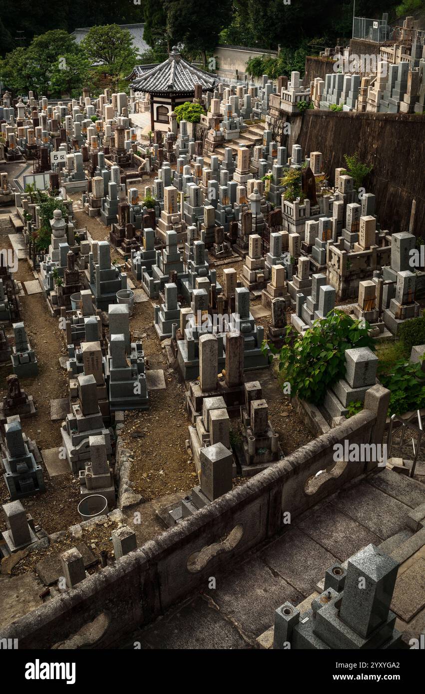Historic Graves at the Nishi Otani cemetery in the Higashiyama District ...