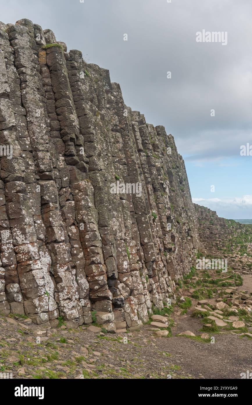 Giants Causeway, an area of hexagonal basalt stones, created by ancient ...