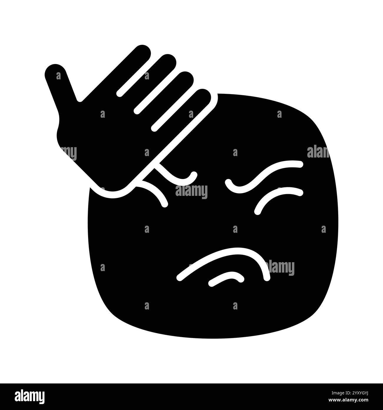 Get this creative icon of frustrated emoji, ready to use vector Stock ...