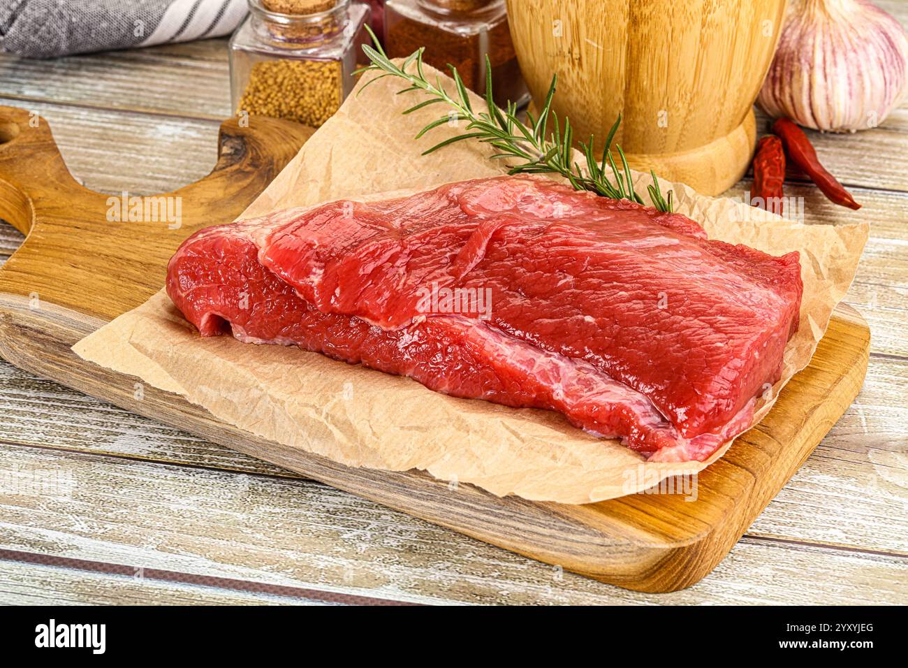 Raw beef flesh meat piece for cooking Stock Photo - Alamy