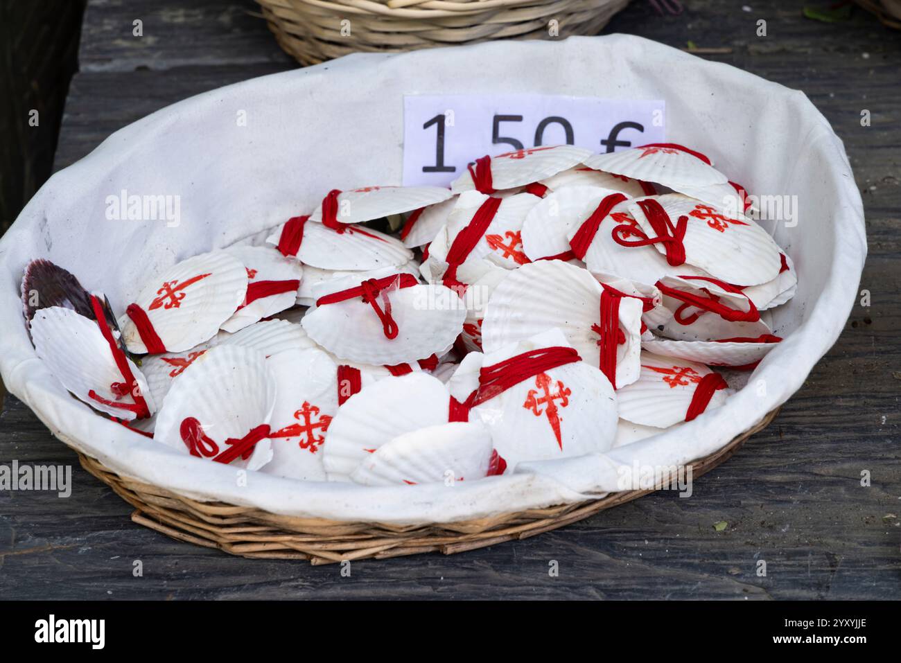 the symbol of the Way of St. James, the shell of St. Jacob Stock Photo - Alamy