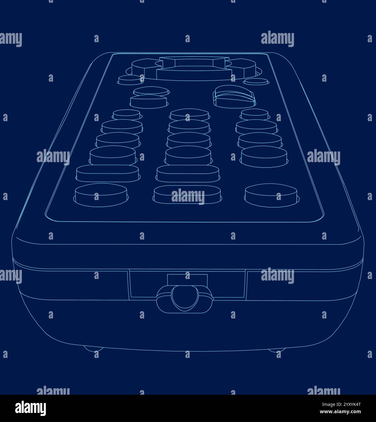 tv remote control blue contour. Vector illustration Stock Vector Image ...