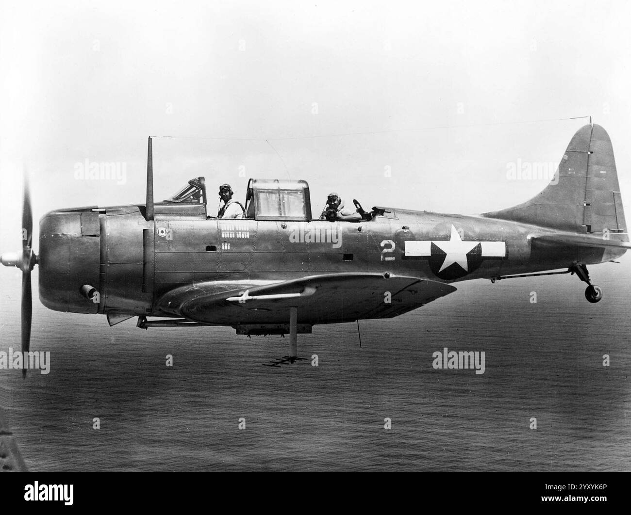 A U.S. Marine Corps Douglas SBD-6 Dauntless from Marine scout:bombing ...