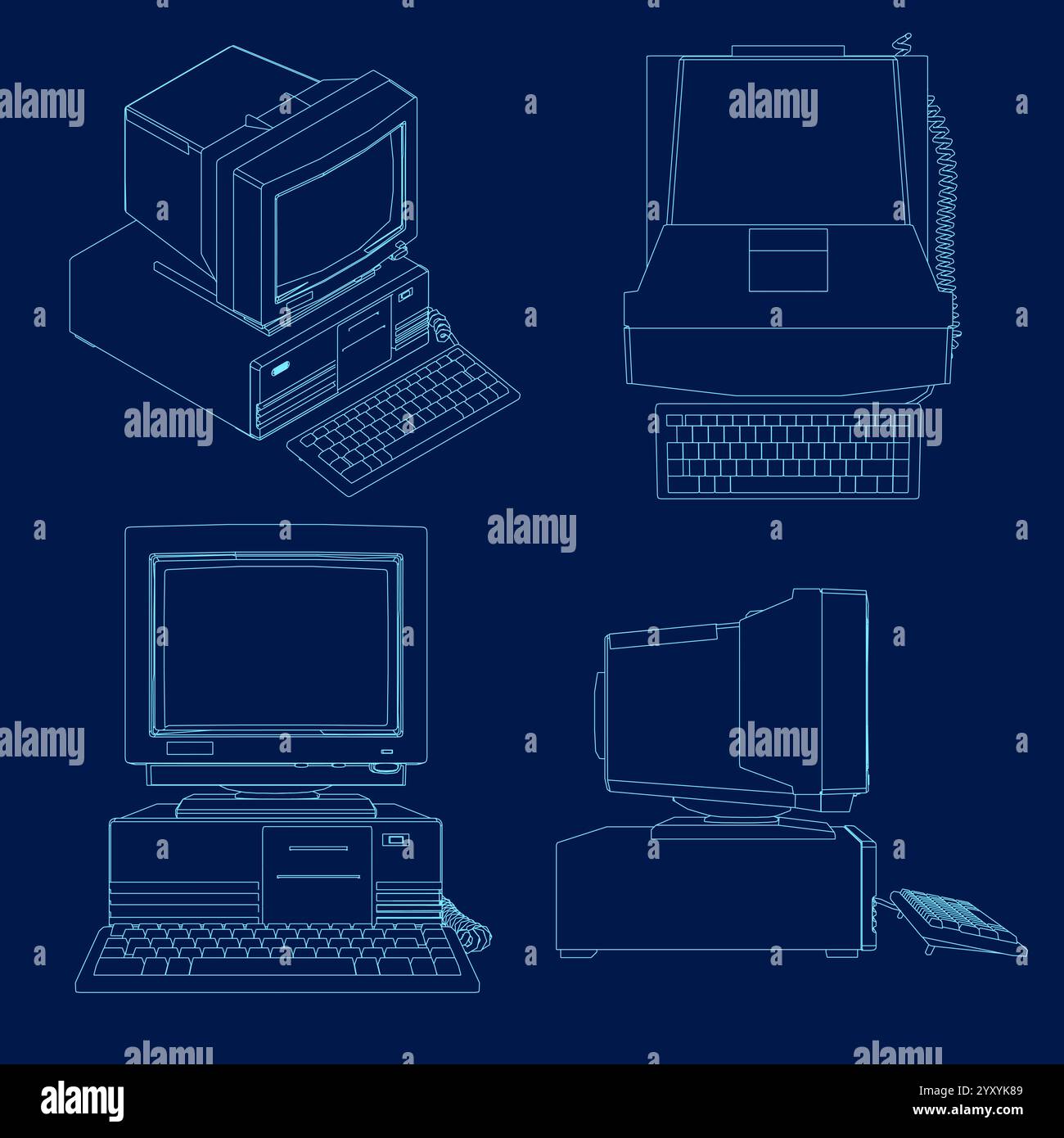 Past communications Stock Vector Images - Alamy