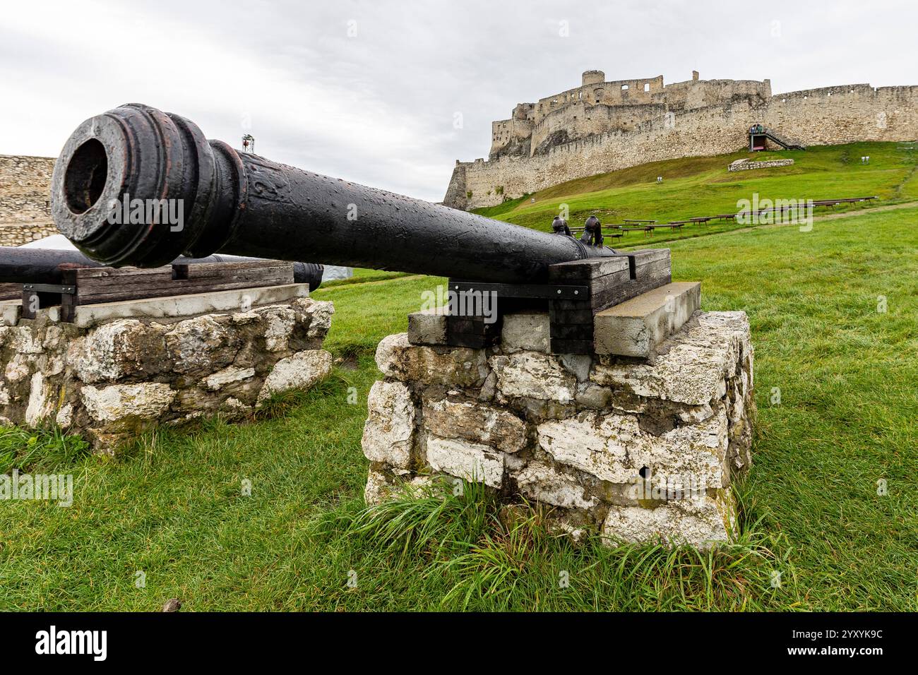 Spišský hrad, Historical Gun at the UNESCO World Heritage Site ...
