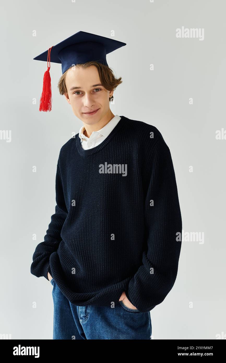 Student wears graduation cap hi-res stock photography and images - Alamy