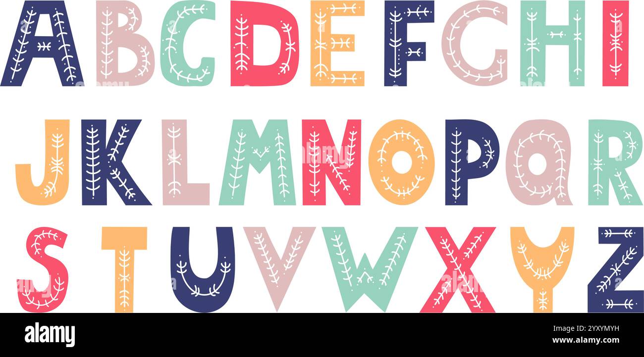 Hand drawing ornamental alphabet hi-res stock photography and images ...