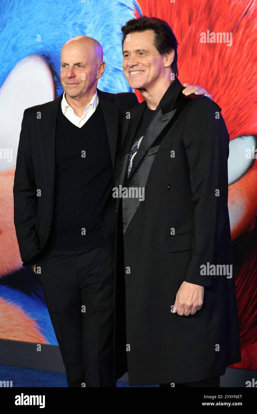Neal H. Moritz und Keanu Reeves bei der Premiere des Kinofilms Sonic ...