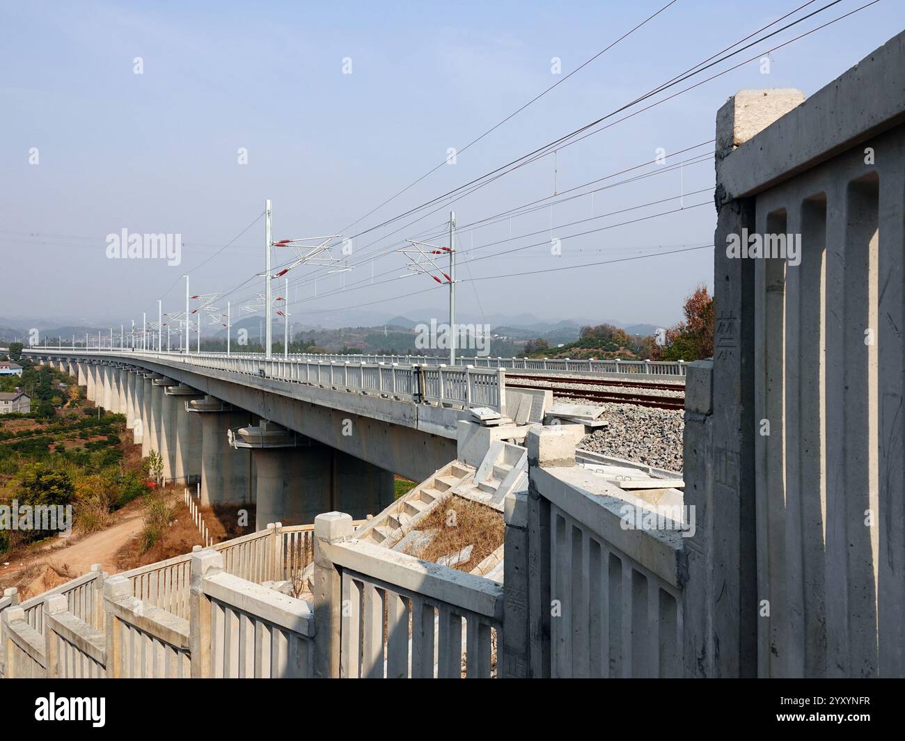 The Yichang-Xingshan High-Speed Railway under construction has been ...