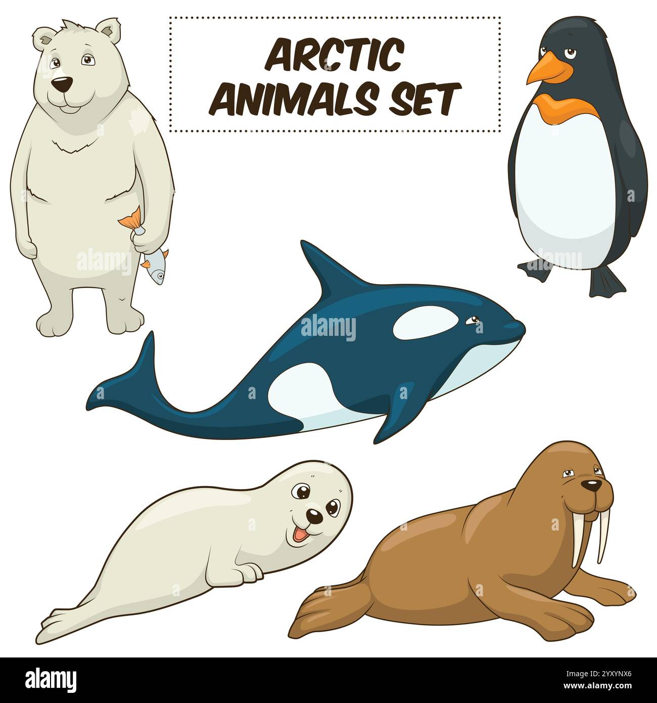 Cartoon arctic fox Cut Out Stock Images & Pictures - Alamy