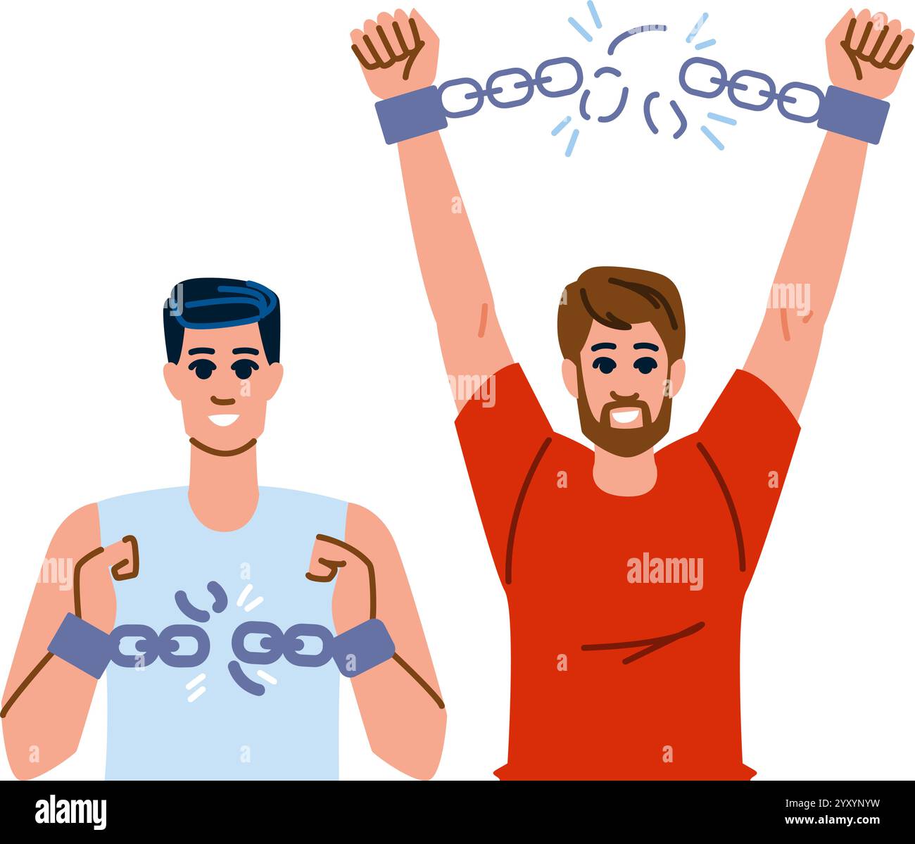 resilience hands breaking chain man vector Stock Vector Image & Art - Alamy