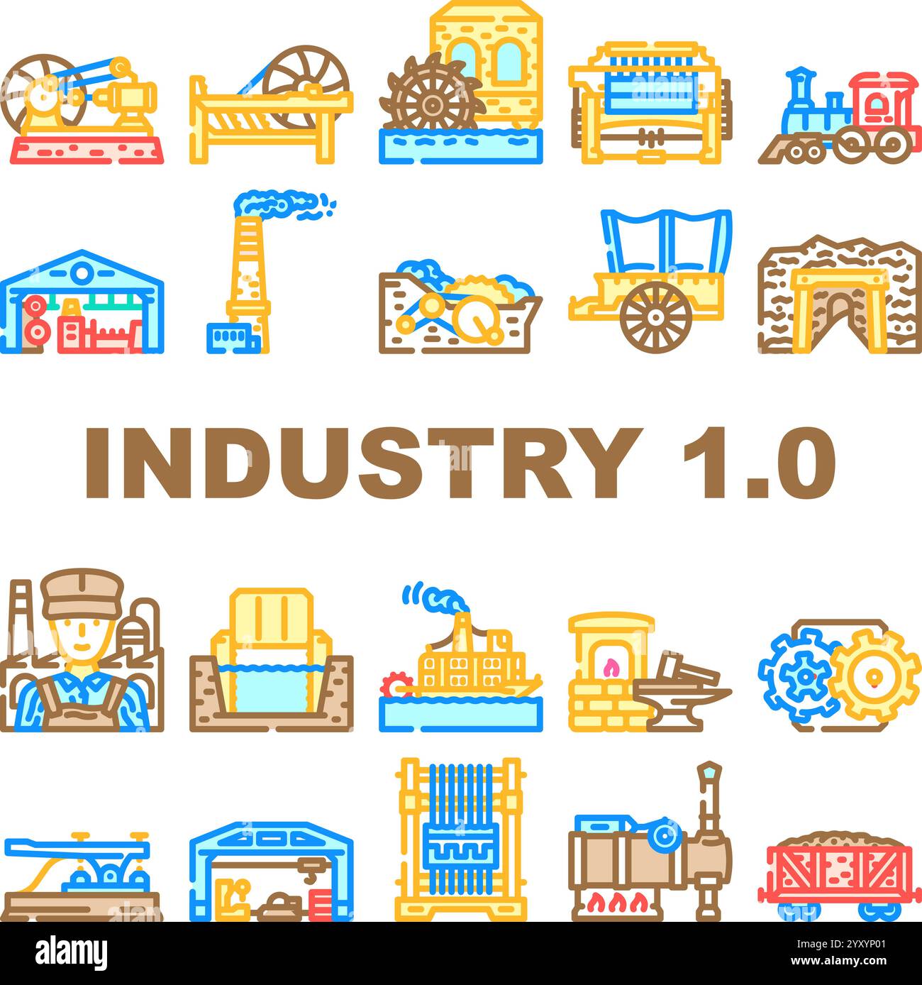 Symbol of industrialization Stock Vector Images - Alamy