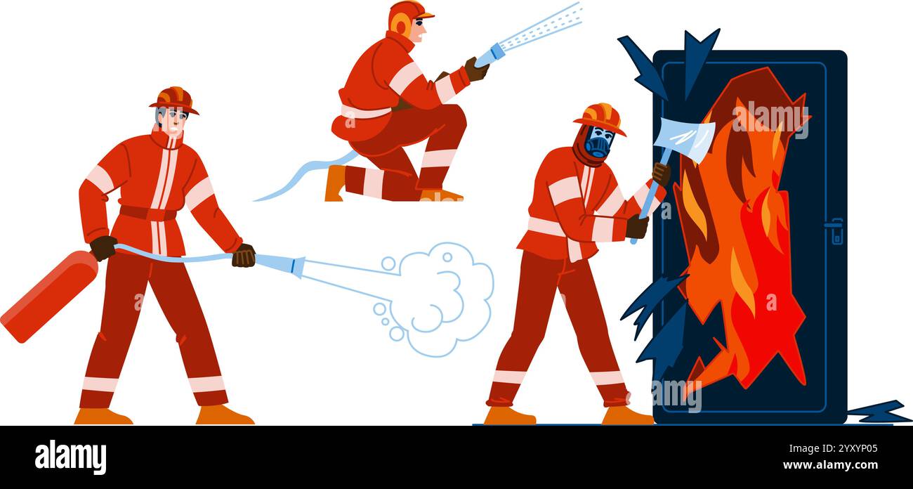 Firefighting bravery Stock Vector Images - Alamy