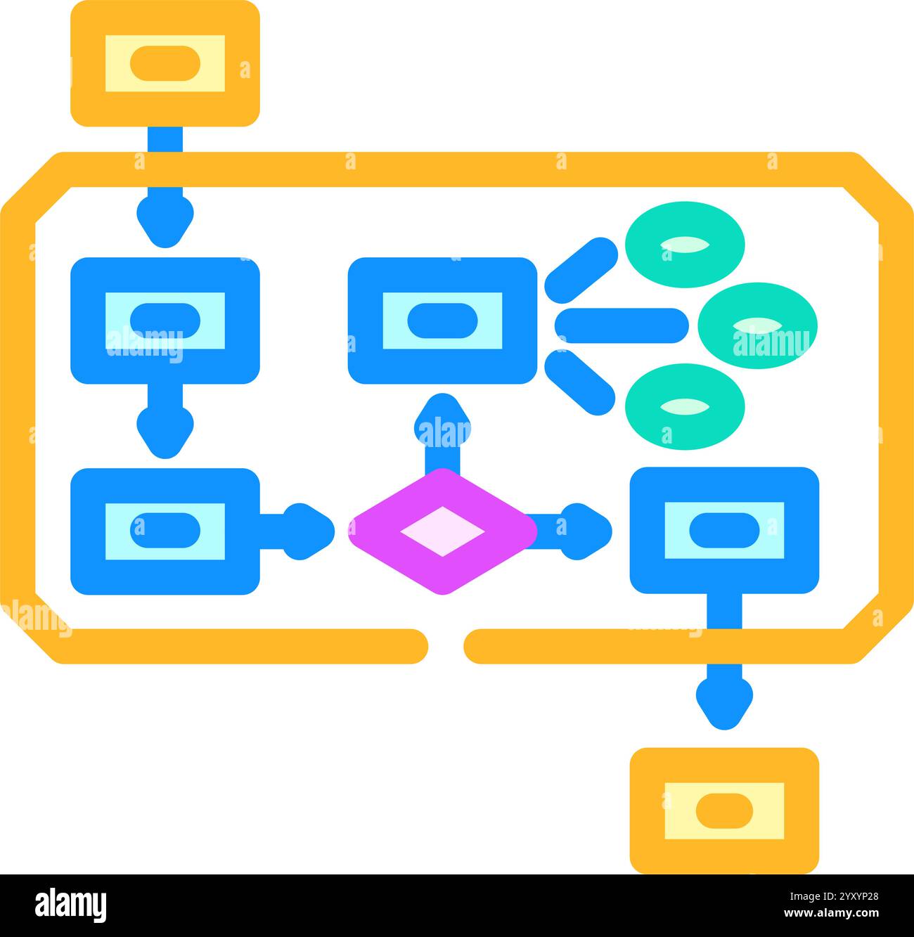 algorithm big data color icon vector illustration Stock Vector Image & Art - Alamy