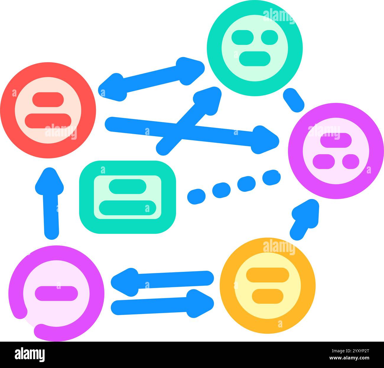 flow arrows big data color icon vector illustration Stock Vector Image ...