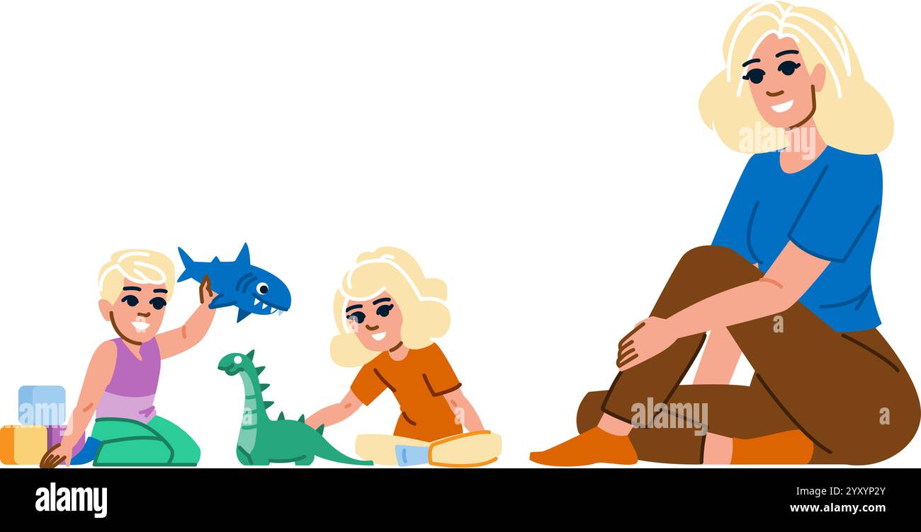 guidance supervising kids vector Stock Vector Image & Art - Alamy