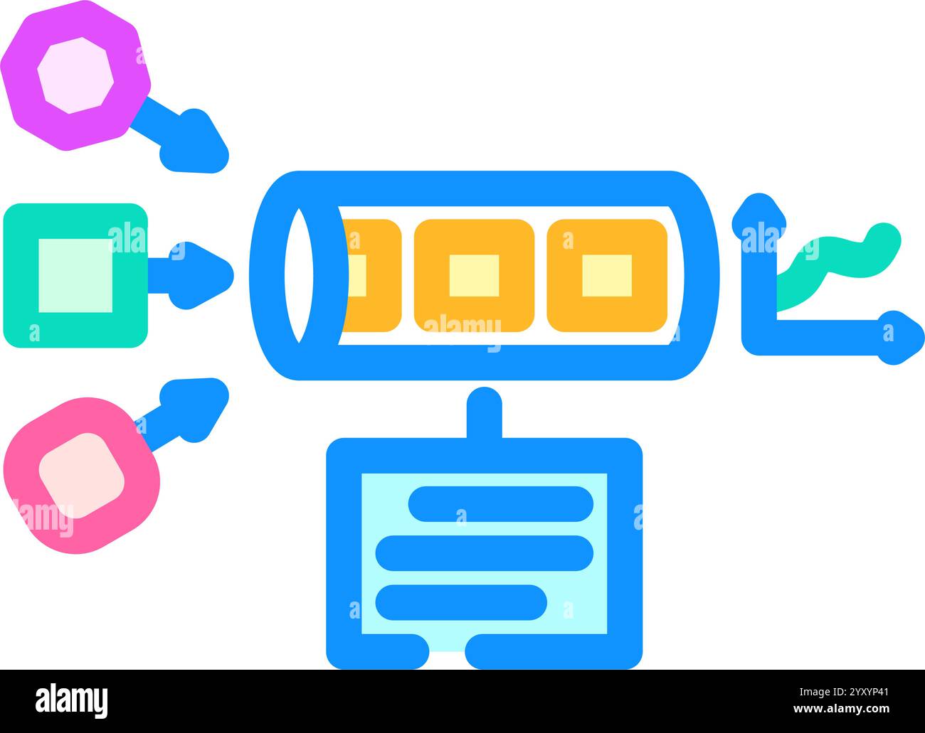 pipeline big data color icon vector illustration Stock Vector Image ...