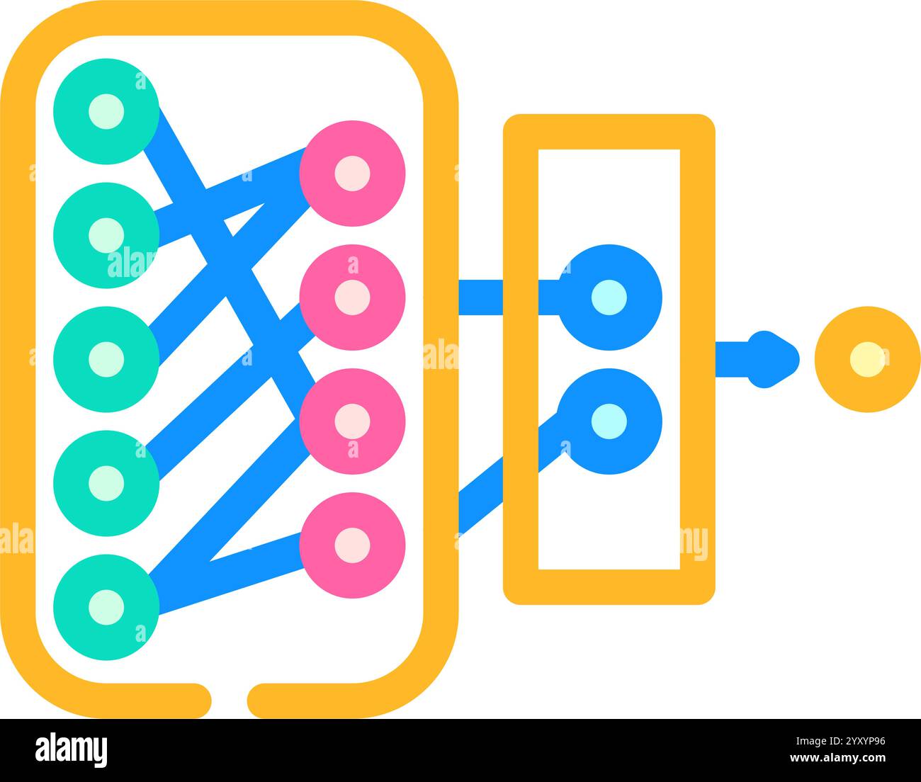 network nodes big data color icon vector illustration Stock Vector Image & Art - Alamy