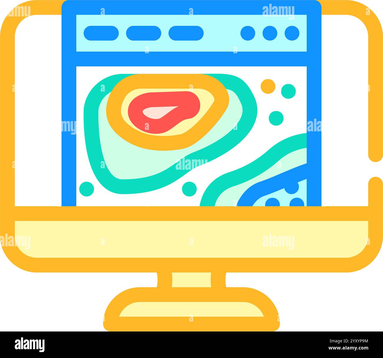 heatmap big data color icon vector illustration Stock Vector Image ...