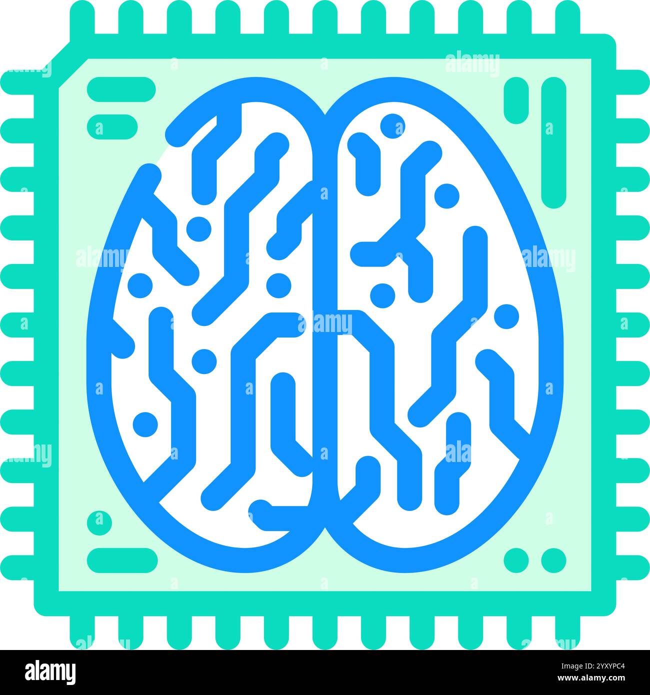 ai brain big data color icon vector illustration Stock Vector Image ...