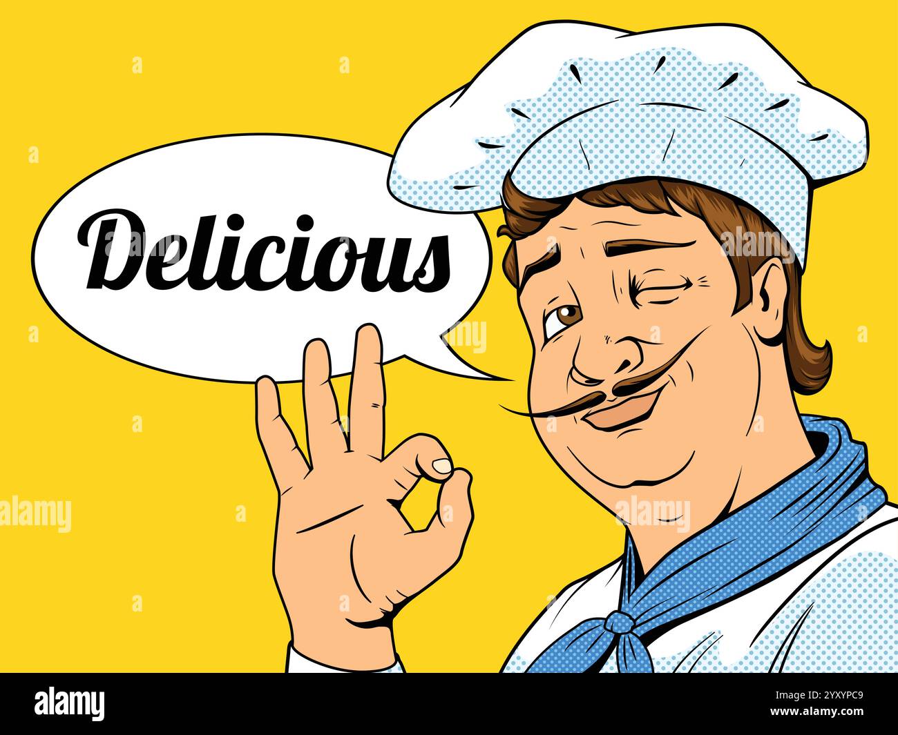 Chef show okay sign pop art style vector Stock Vector Image & Art - Alamy