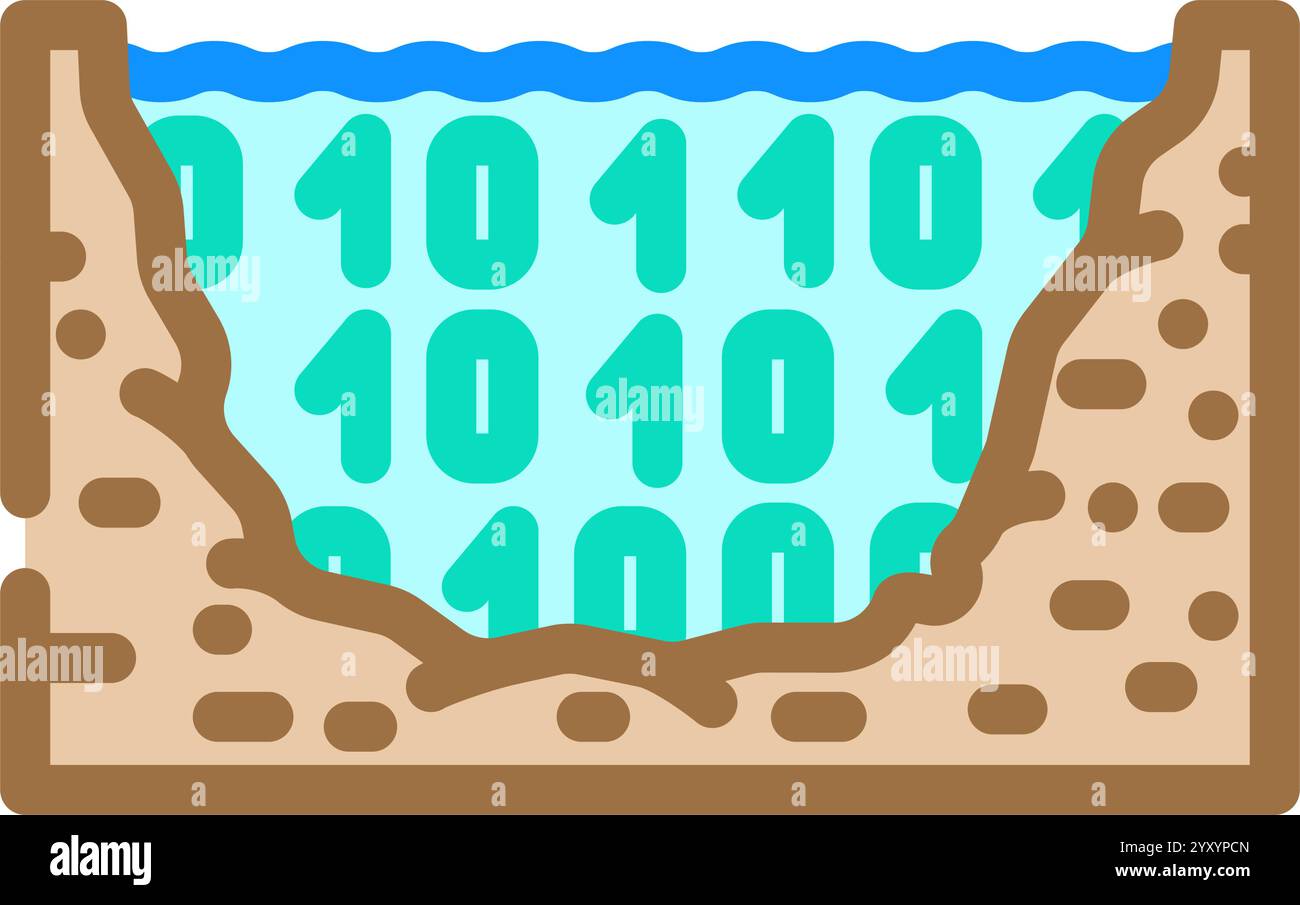 lake big data color icon vector illustration Stock Vector Image & Art ...
