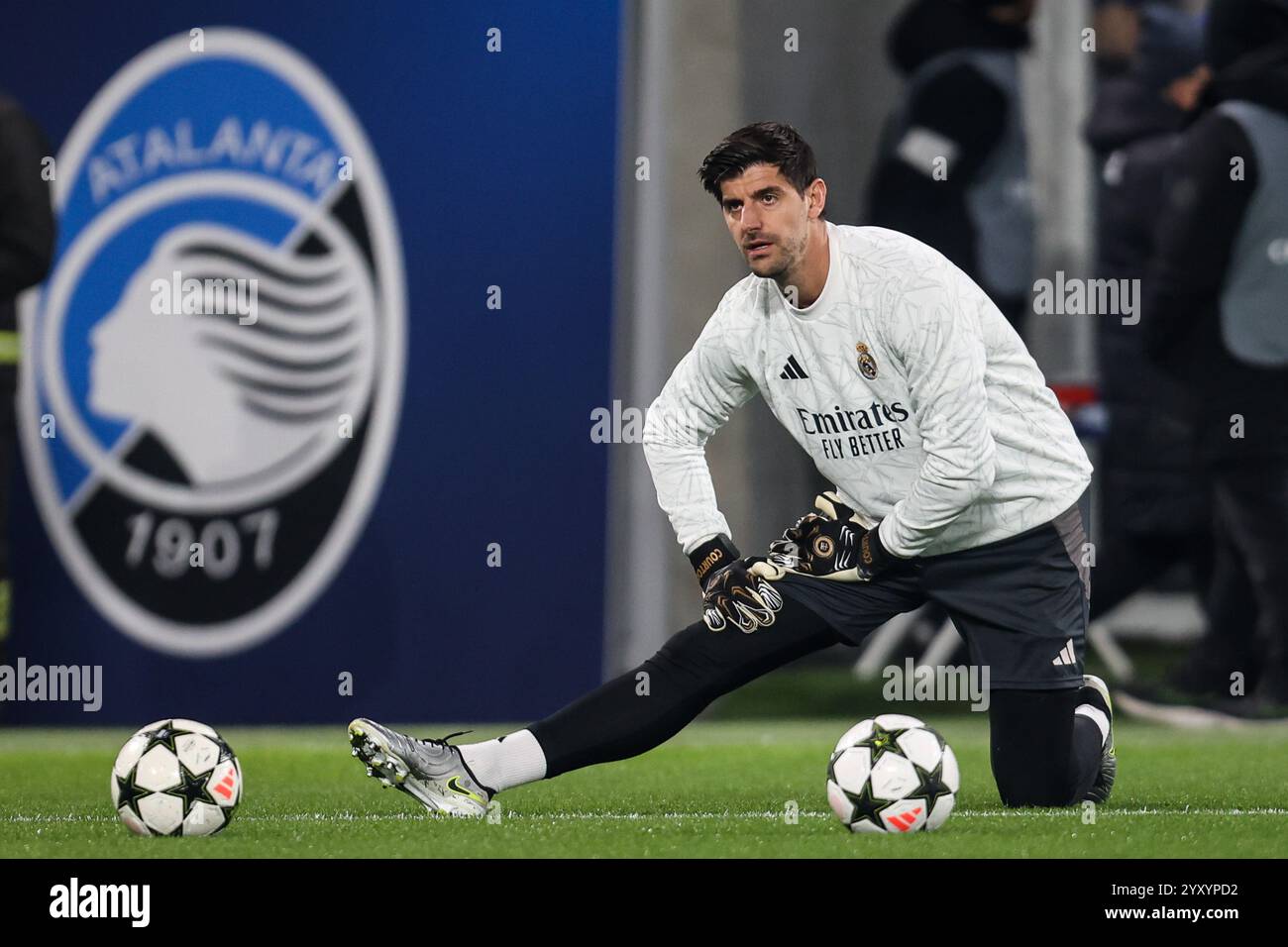 Bergamo, Italy, 10st Dec. Thibaut Courtois during the match between ...