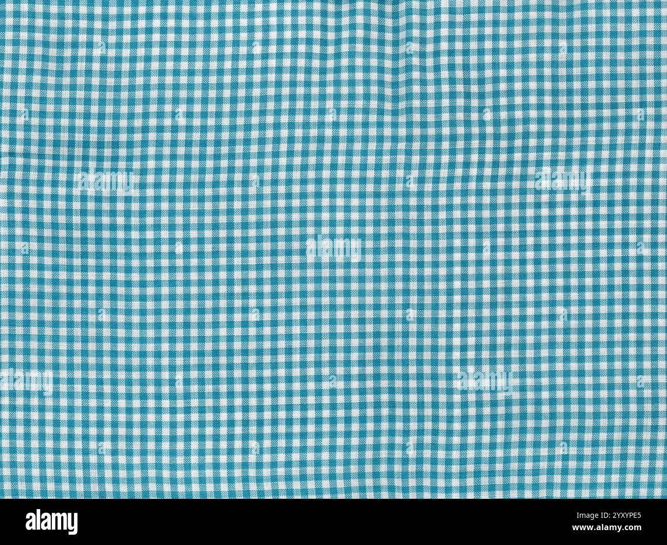 chequered teal fabric texture useful as a background Stock Photo - Alamy