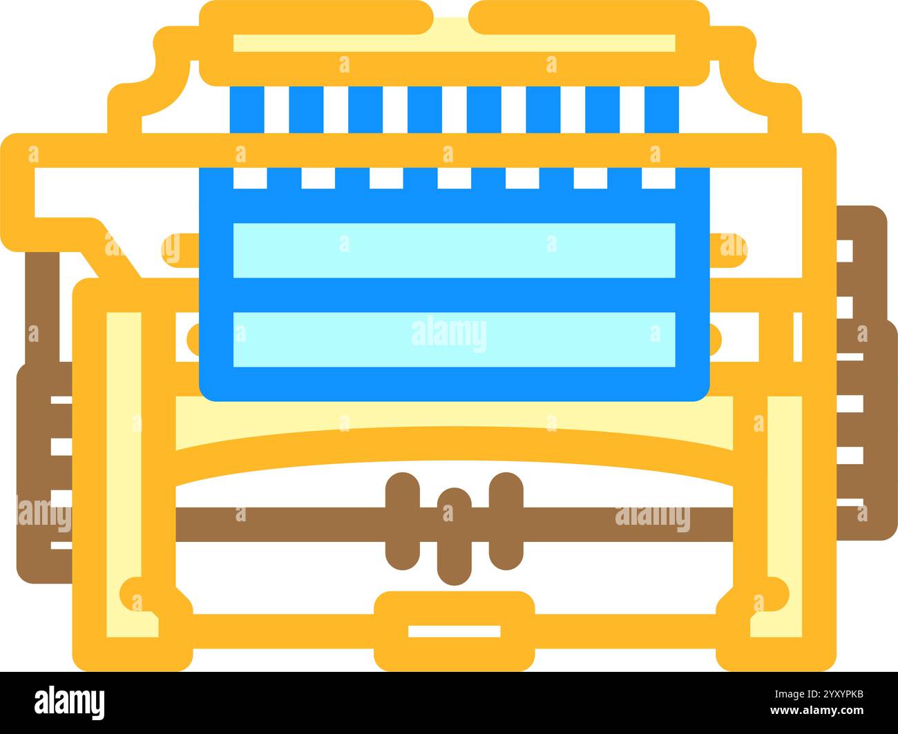 power loom industry color icon vector illustration Stock Vector Image ...