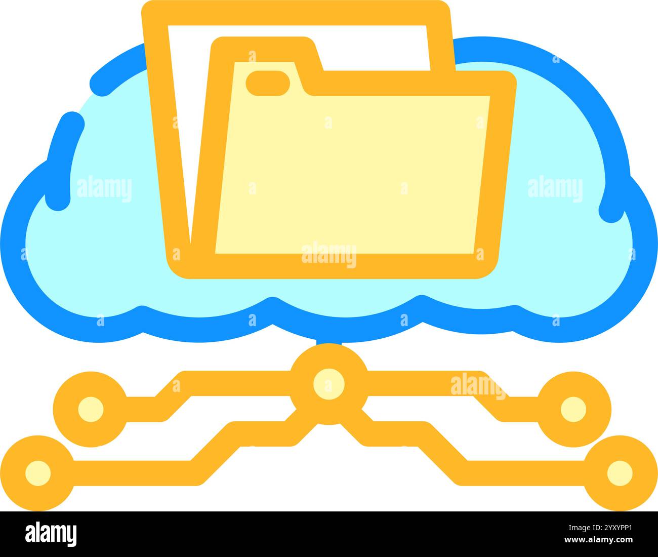 Storage Cloud Computing Color Icon Vector Illustration Stock Vector Image And Art Alamy