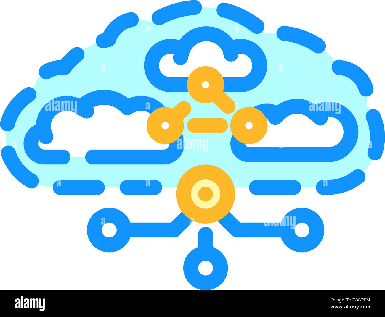 hybrid cloud computing color icon vector illustration Stock Vector ... hybrid cloud computing color icon vector illustration Stock Vector ...