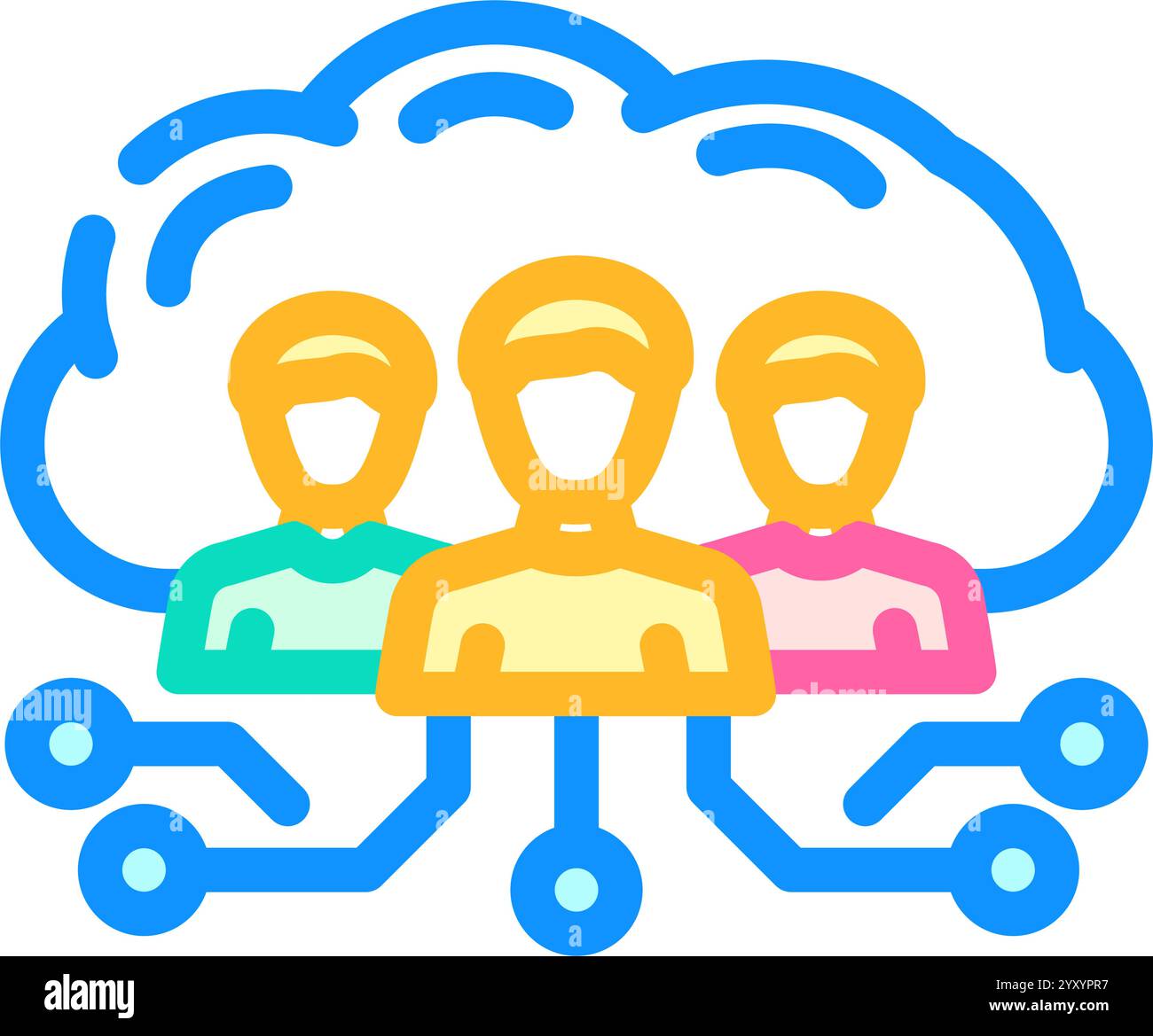 public cloud computing color icon vector illustration Stock Vector ... public cloud computing color icon vector illustration Stock Vector ...