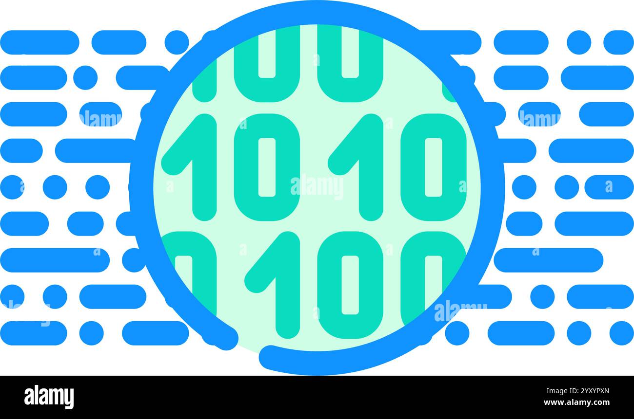 binary code big data color icon vector illustration Stock Vector Image & Art - Alamy